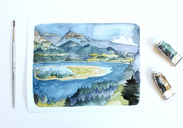 Columbia Gorge Print – Crafty Wonderland