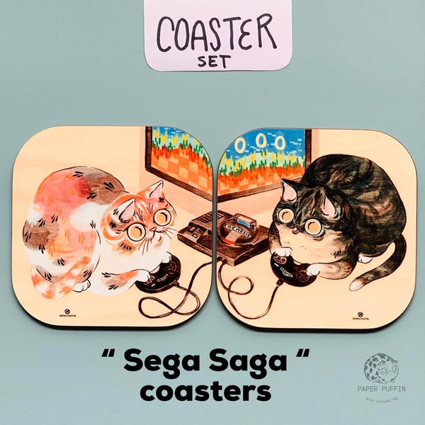 Sega Saga Cats Coaster Set – Crafty Wonderland